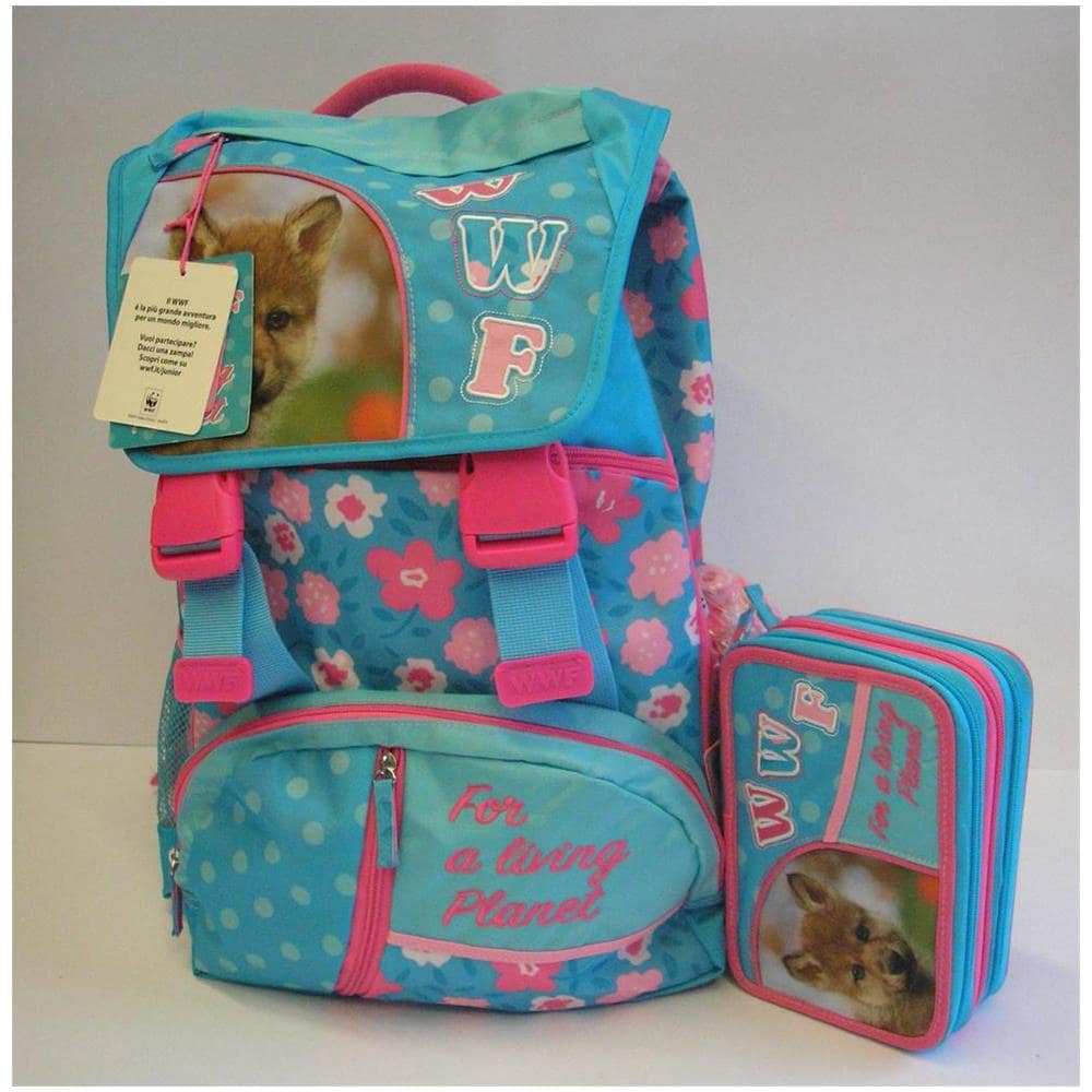 wwf PANINI - Wwf Zaino Scuola + Astuccio 3 Cerniere Per Bambina ...