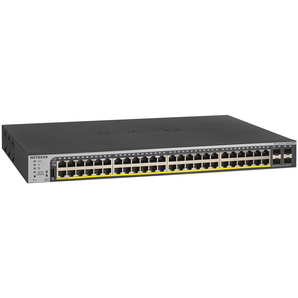 NETGEAR - Switch Smart Managed GS752TPP 48 x 10/100/1000 PoE + 4 x SFP ...