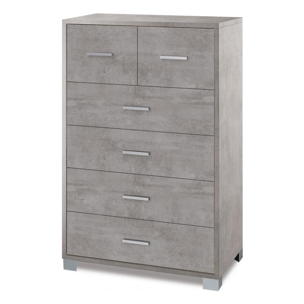 SARMOG - Settimino Alto Da Camera Sei Cassetti Beton Cemento 70x41x ...