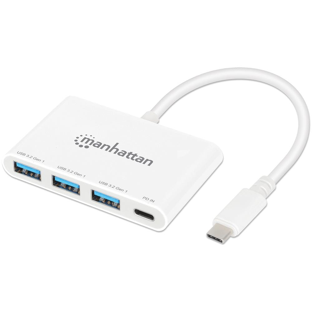MANHATTAN - Hub Usb 3.2 Gen 1 Con 3 Porte Usb-a E 1 Porta Usb-c Power ...