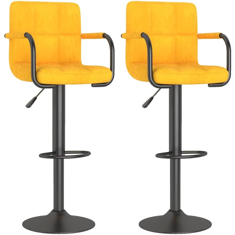 VIDAXL - Sgabelli Da Bar 2 Pz Giallo Senape In Velluto - ePRICE