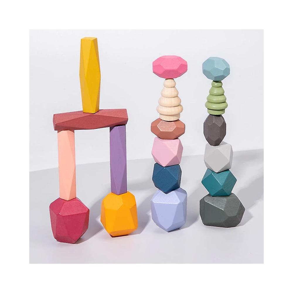 HTN - Pine Colorate In Pino / faggio Jenga Building Buildings Toys ...