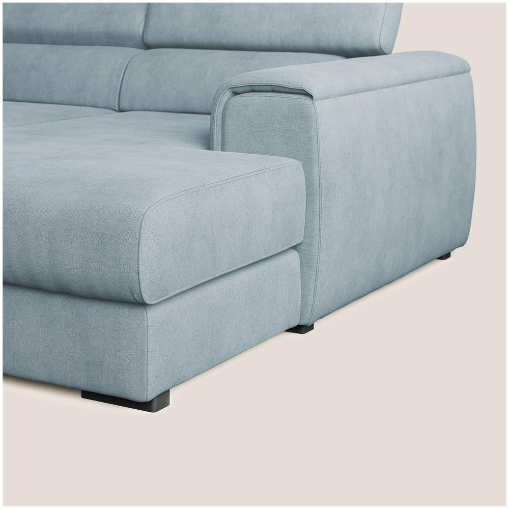 DIVANI.STORE - Zeno Divano Angolare Con Pouf Estraibile In Tessuto ...