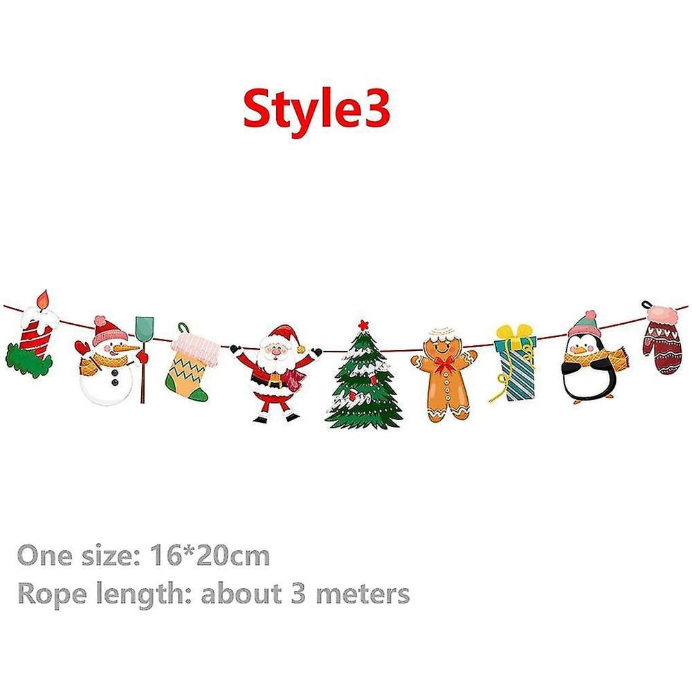 HTN - Decorazioni Natalizie 3m Bandiera Tiro Babbo Natale Banner Banner ...