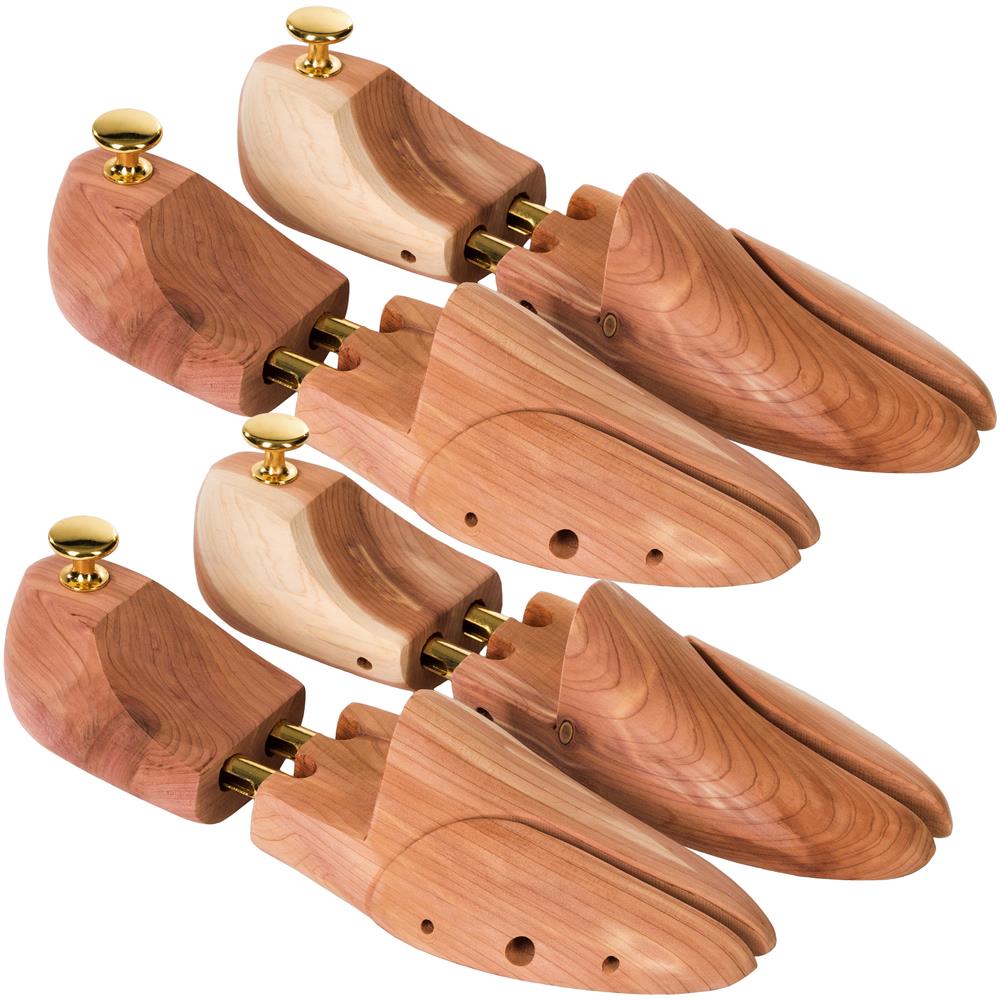 tectake - 2 Paia Di Lussuosi Tendiscarpe In Legno Di Cedro - 37-38 - ePRICE