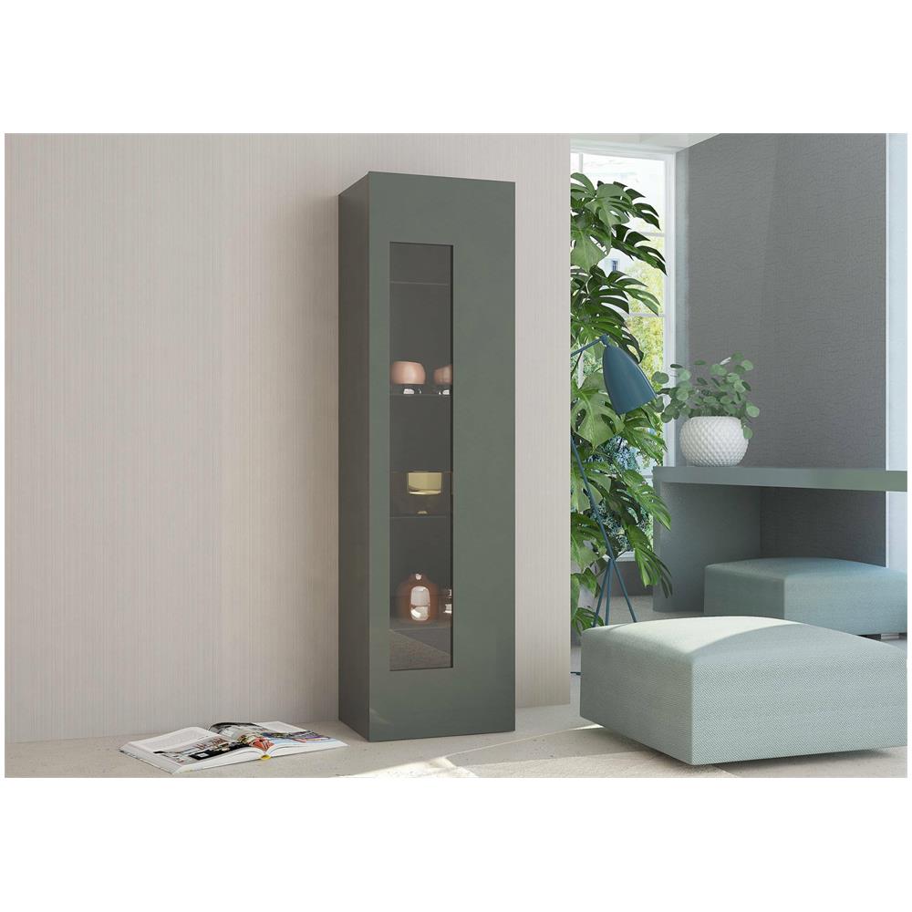 DMORA - Vetrina Mimmo, Credenza Con Anta A Vetro, Mobile Da Soggiorno ...