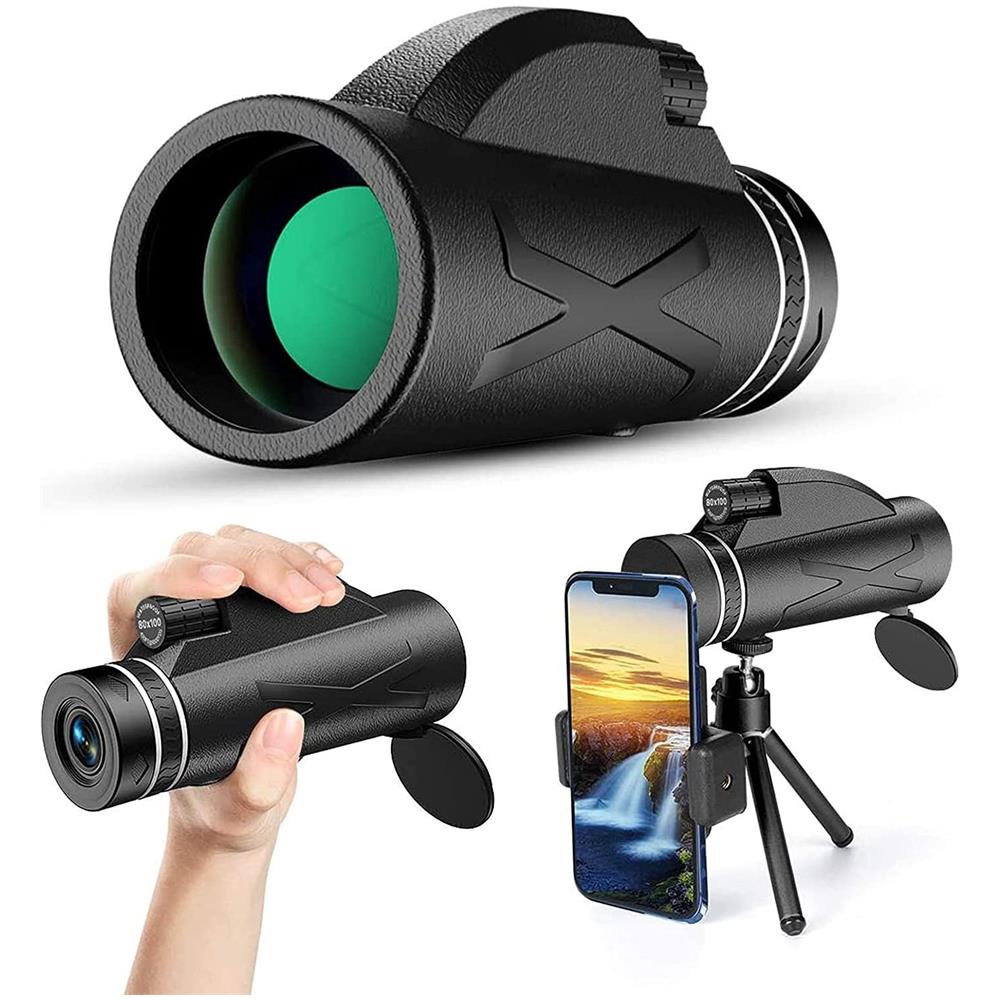 CHRONUS - 80x100 Telescopio Monoculare, Prisma Ad Alta Potenza Dual ...