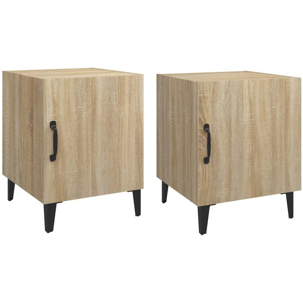 VIDAXL - Comodini 2 Pz Rovere Sonoma In Legno Multistrato - ePRICE