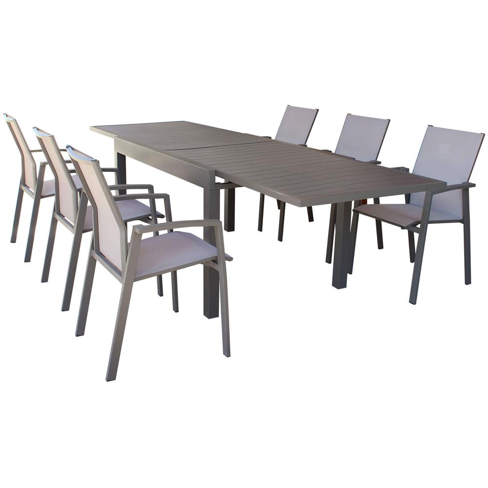 MILANI HOME - Jerri - Set Tavolo In Alluminio Cm 135/270 X 90 X 75 H ...