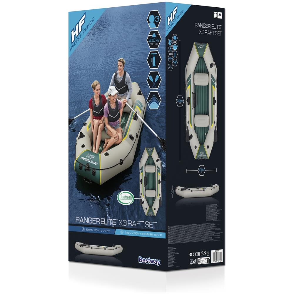 Bestway - 65160 / 23 barca gonfiabile 3 persona (e) Rafting Gommone ...