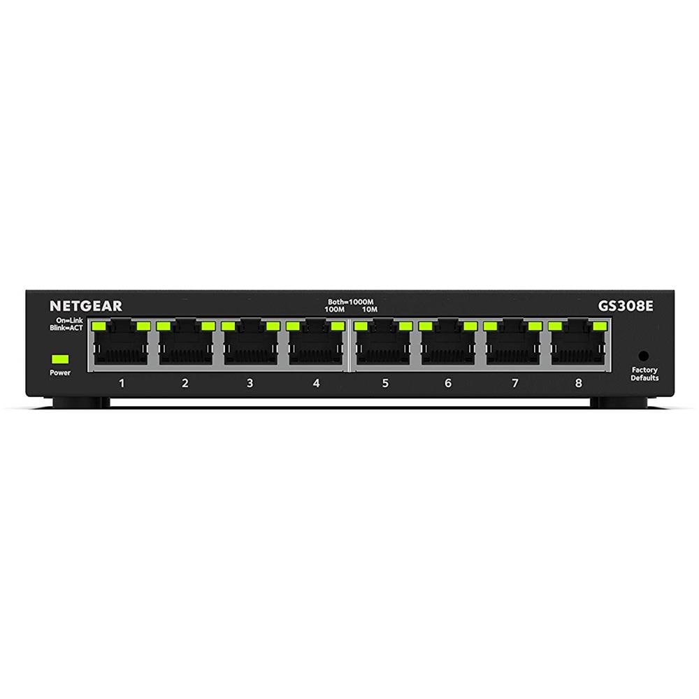 NETGEAR - Switch GS308E 8 Porte Gigabit Ethernet 10 / 100 / 1000 Mbps ...
