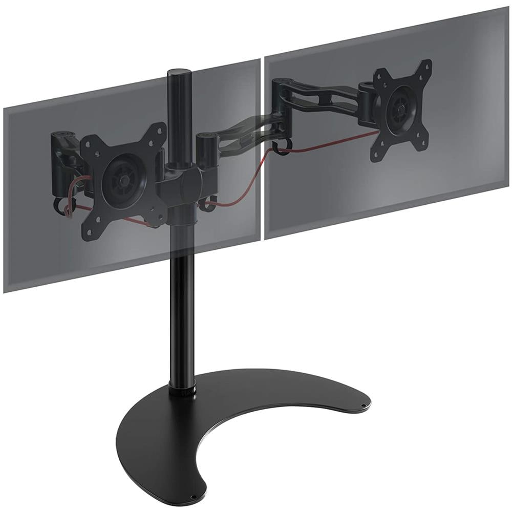 Duronic - Dm35d2 Doppio Supporto 2 Monitor Da Scrivania Con Piedistallo ...