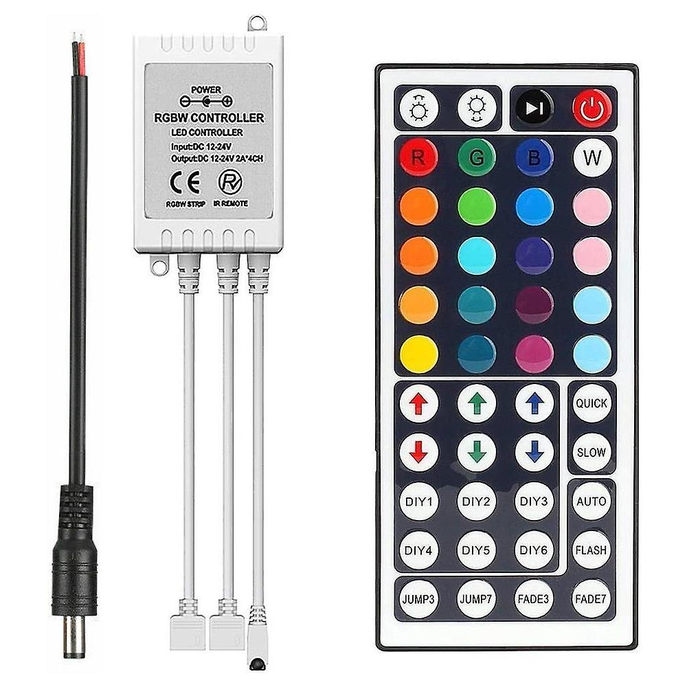 HTN - 10m 3528 Smd Rgb 600 Nastro Stringa A Strisce Led+44 Tasto Ir ...