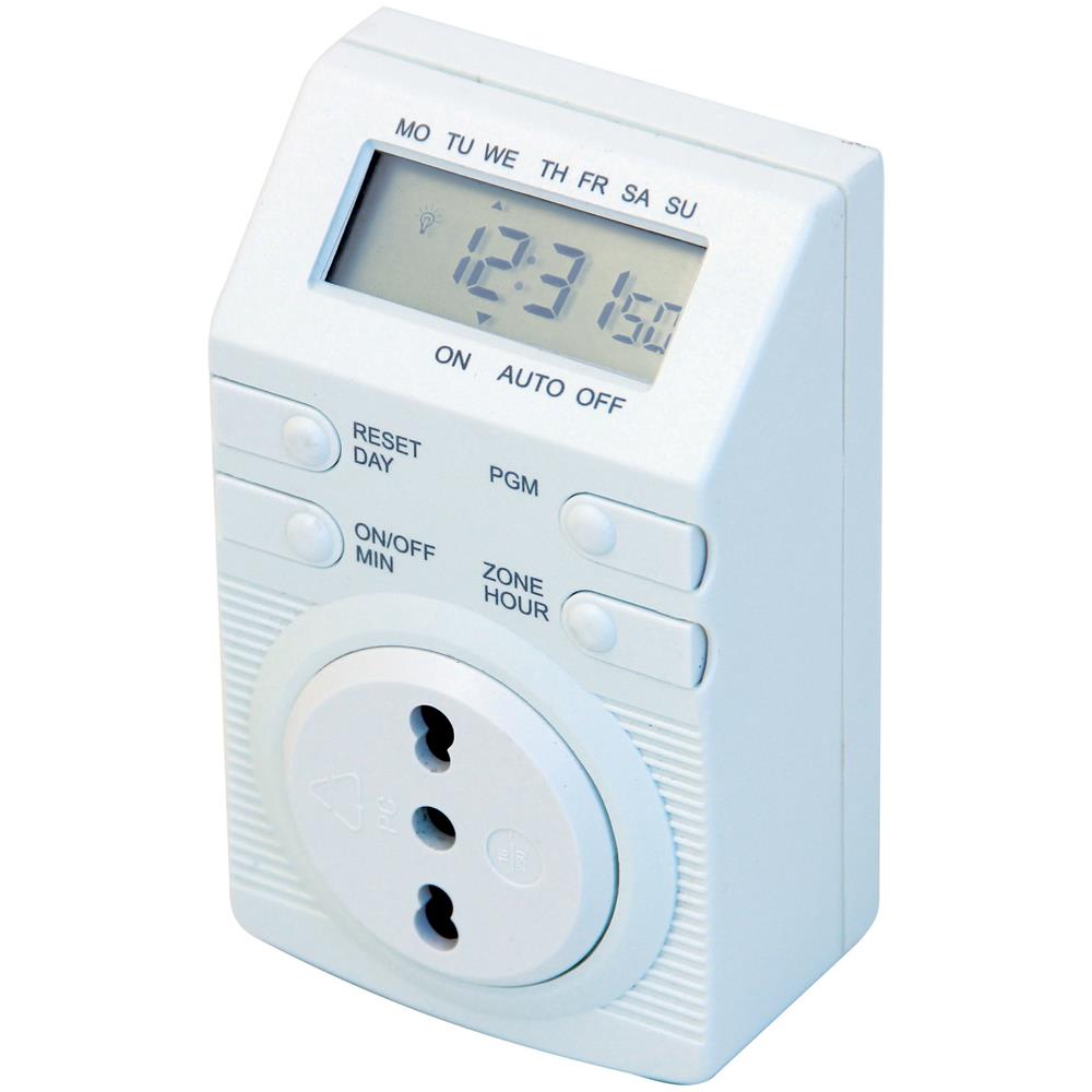 VELAMP - Programmatore Settimanale Digitale 10/16a, Con Spina / presa 10/16a - ePRICE