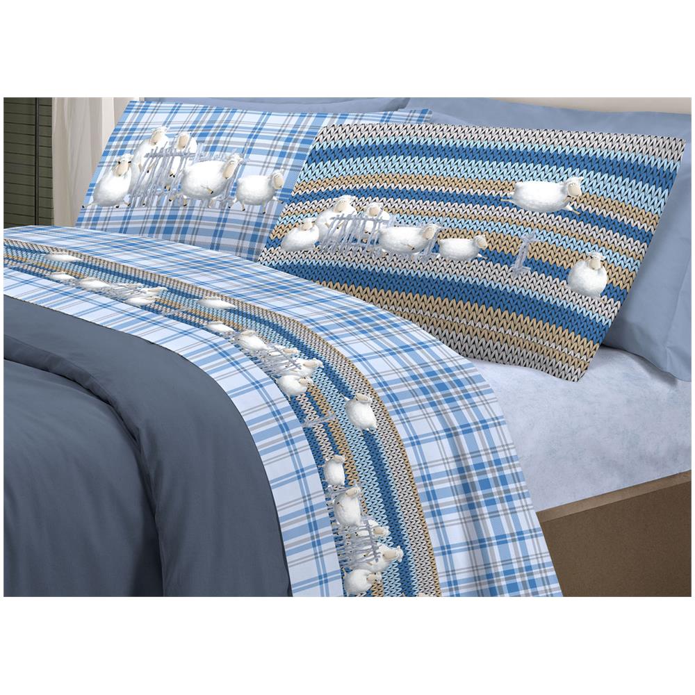 BIANCHERIAWEB - Completo Lenzuola Linea Pensieri Delicati 100% Cotone ...
