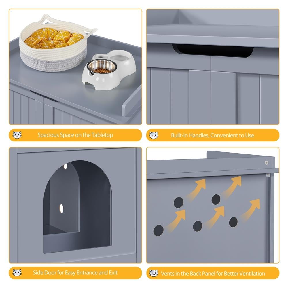 YAHEETECH - Mobile Lettiera Per Gatti In Legno Casette Per Gatti ...