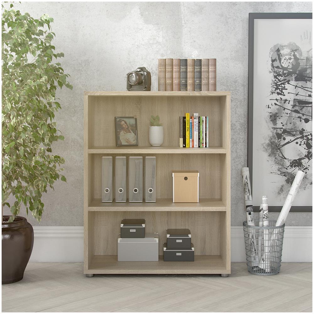 DMORA - Libreria Con Due Ripiani, Colore Quercia, Cm 89.2 X 113.4 X 40. ...