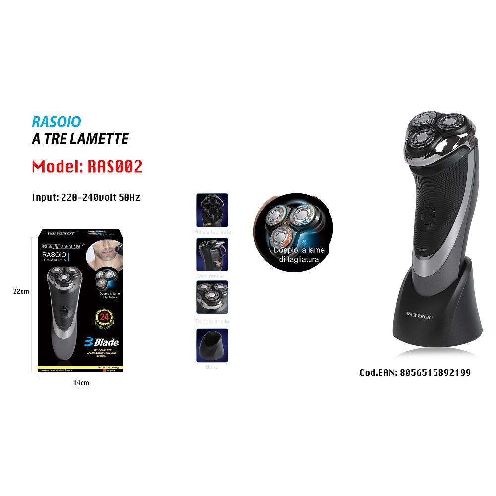 MaxTech - Rasoio Uomo Maxtech Velocità Di Taglio Con Mini Rasoio E ...