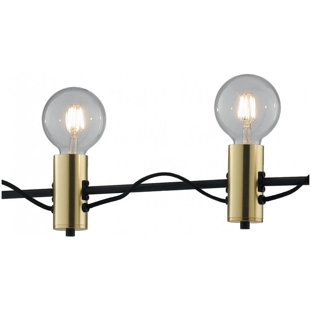Fan Europe - Lampadario Axon Nera / oro 4xe27 89x7,5cm - ePRICE