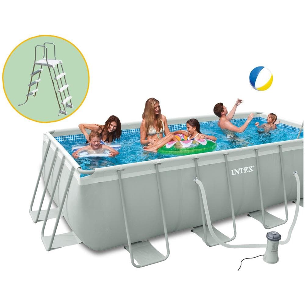 INTEX - 283507 - Piscina 'ultra Frame' 400x200x100 Cm Con Pompa Filtro ...