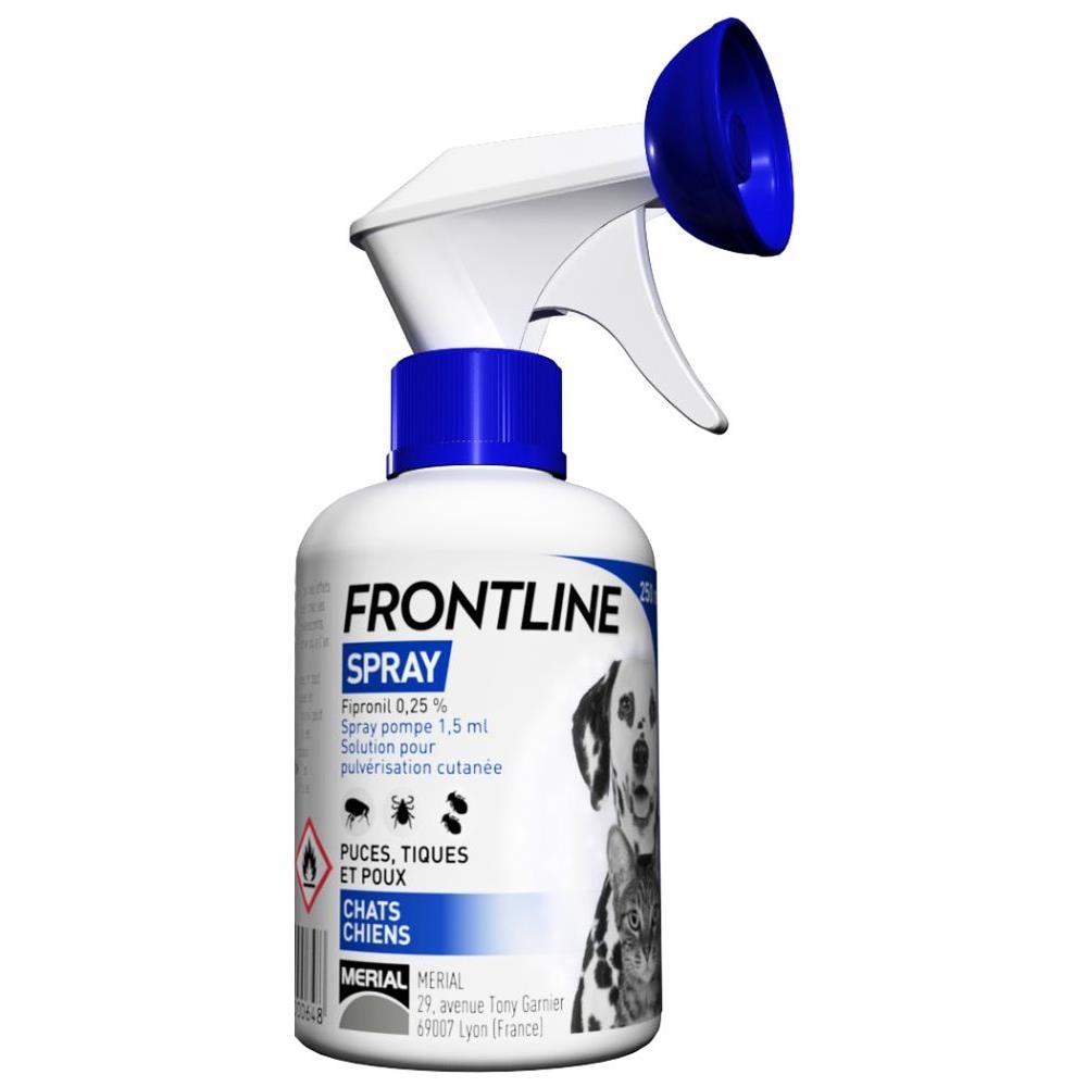 FRONTLINE - Spray Cutane Anti Pulci Zecche E Pidocchi Per Gatto E Cane ...