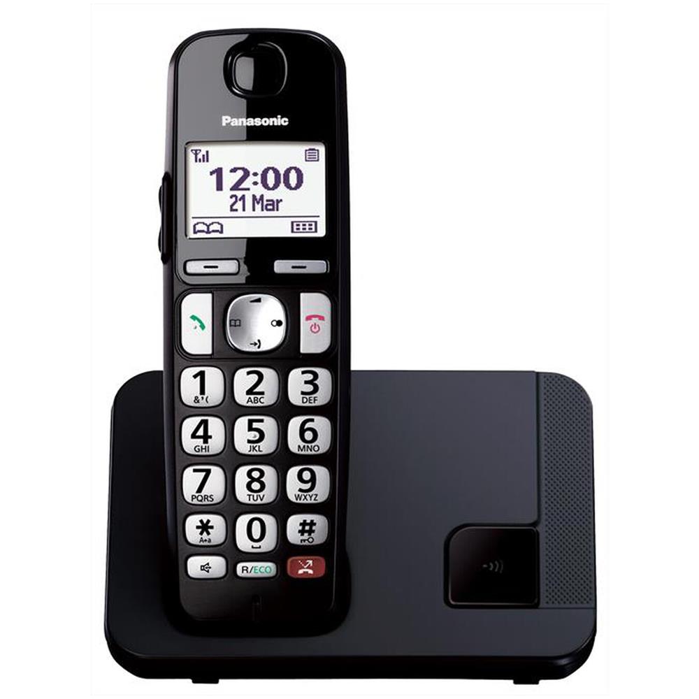 PANASONIC - Telefono DECT Cordless KX-TGE250JTB con Identificatore di ...