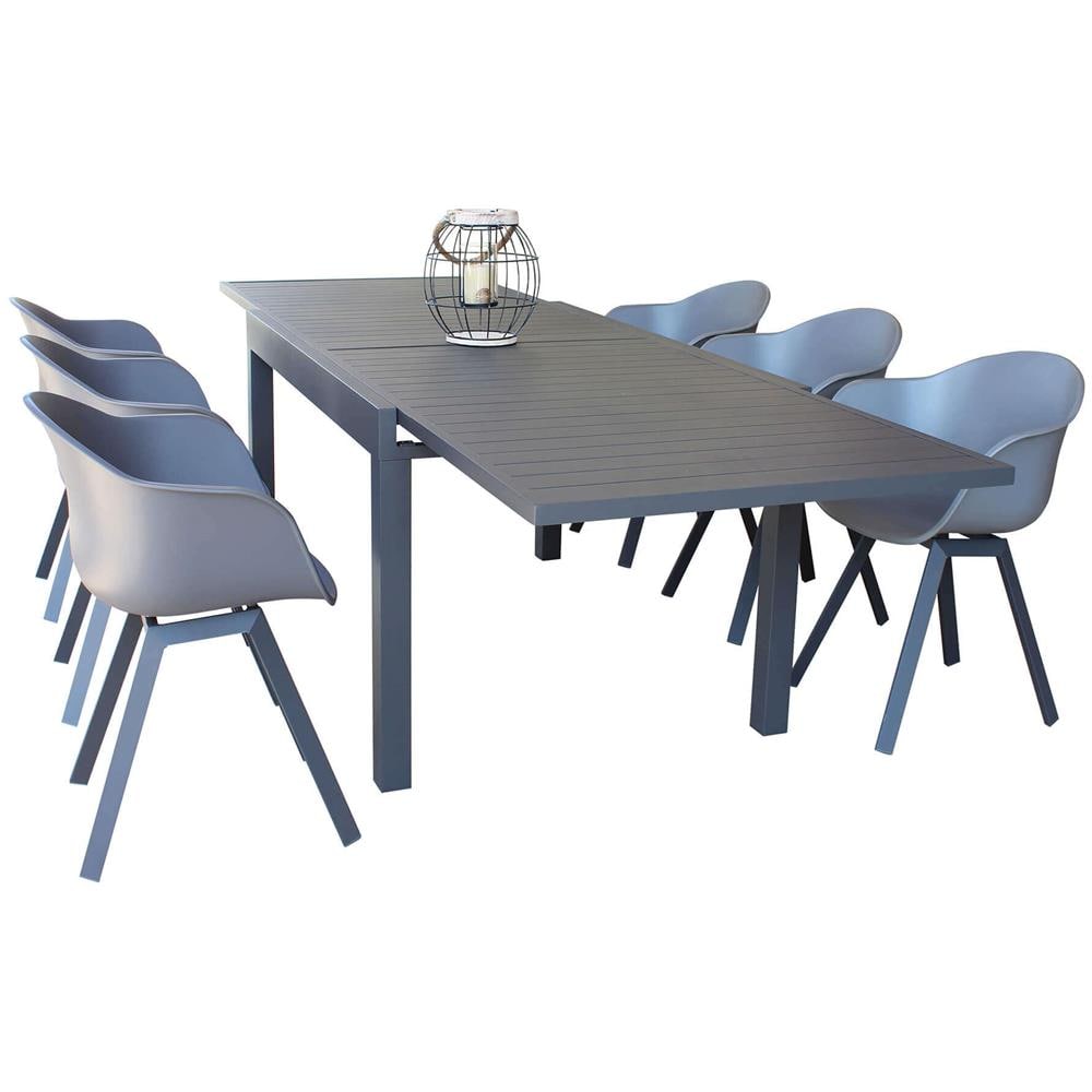 MILANI HOME - Jerri - Set Tavolo In Alluminio Cm 135/270 X 90 X 75 H ...