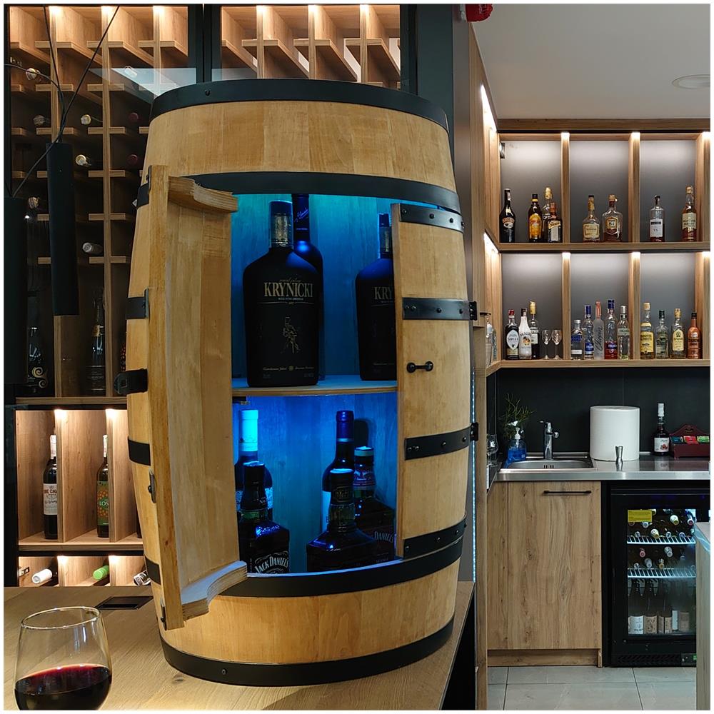 Creative Cooper - Barile Con Porta, Botte In Legno Con Luci A Led Rgb ...