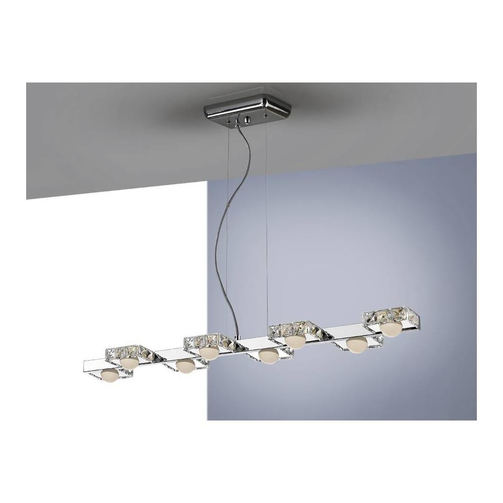 Schuller Lighting - Sospensione A Soffitto Con Barra In Cristallo A Led ...