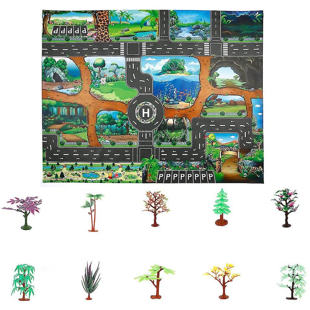 HTN - Kids Gioca A Mat City Road Buildings Map Map Game Toys ...