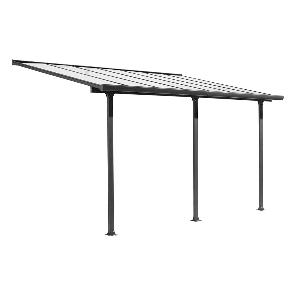 Brico bravo - Pergola Tettoioa In Alluminio E Policarbonato Grigio ...