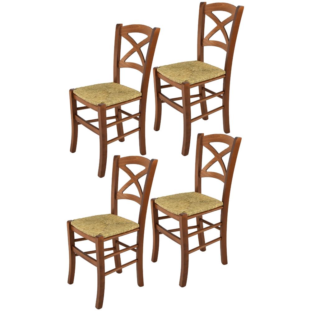 T M C S - Tommychairs - Set 4 Sedie Modello Cross Per Cucina, Bar E Sala Da Pranzo, Robusta ...