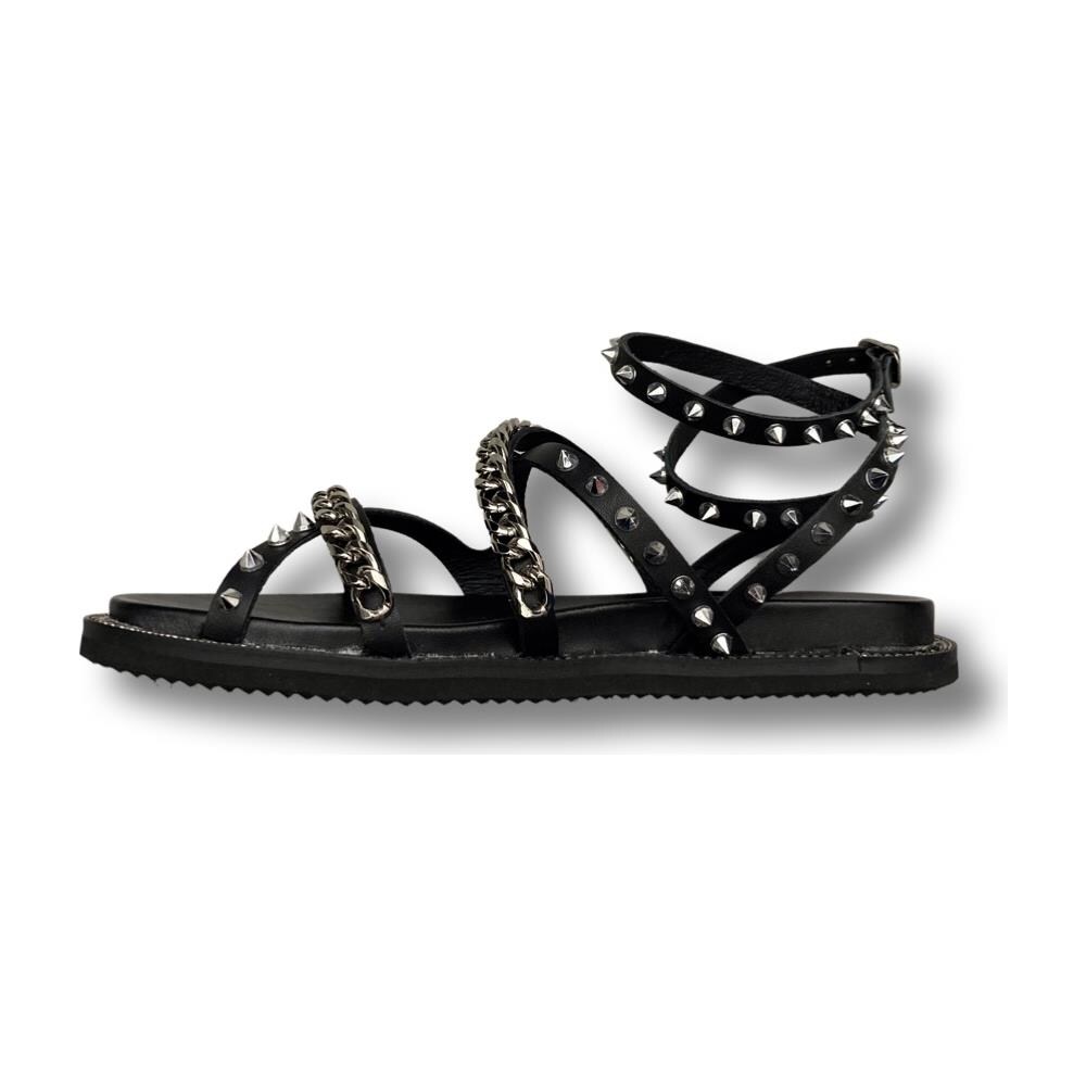 CULT - Roshelle 3886 Sandali Bassi Borchie Pelle Nero Donna Rock Nero ...