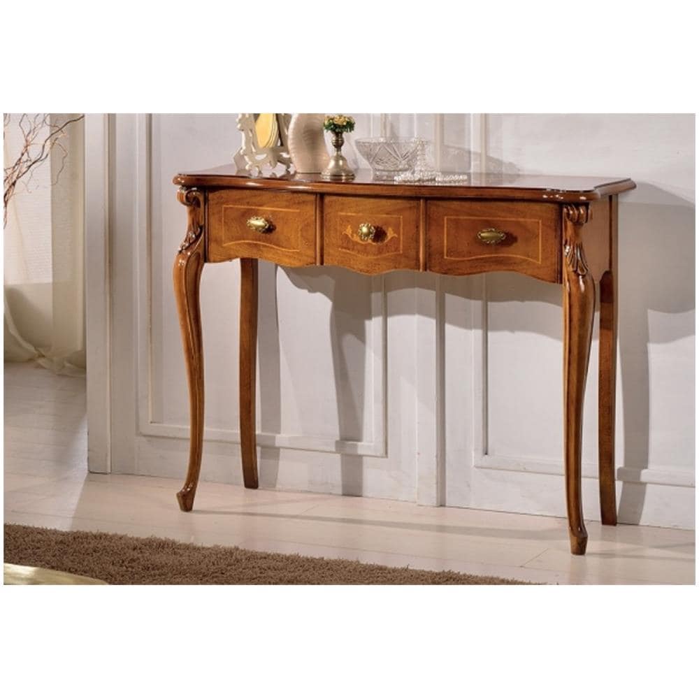 Estea Mobili - Consolle 3 Cassetti Legno Massello Con Intarsio - ePRICE