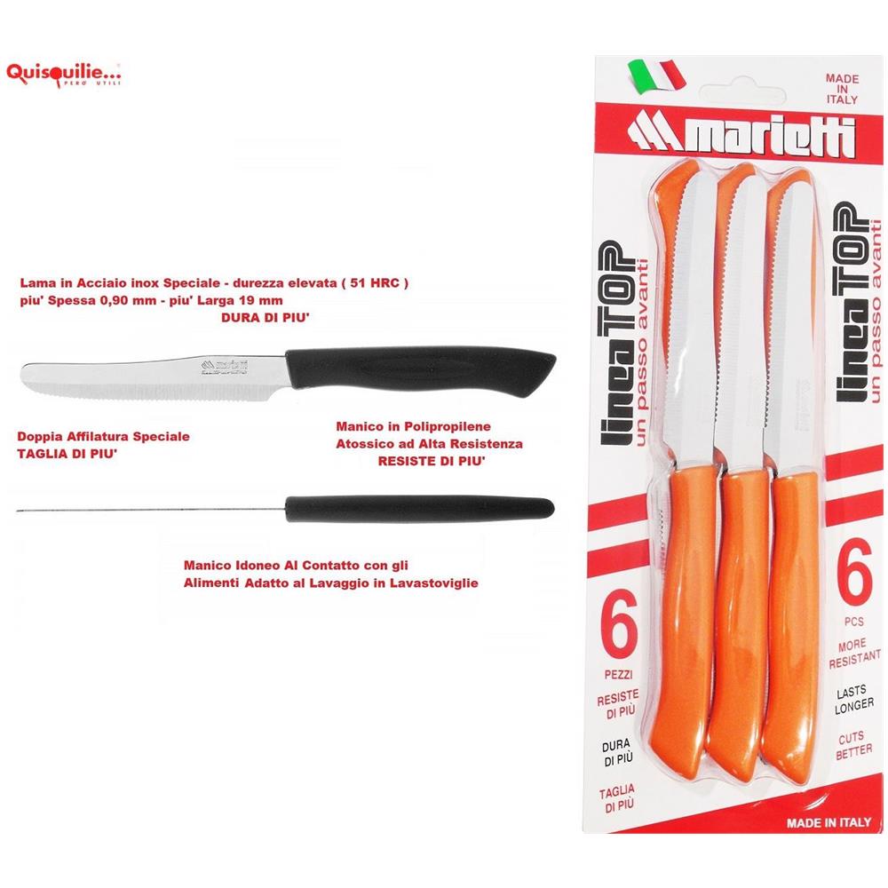Marietti Marob - Marietti - Marob 6 Coltelli Tavola Top Con Seghetto 11 ...