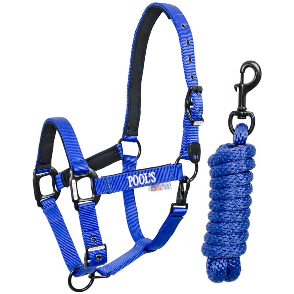 Pools Cavezza In Nylon Completa Di Lunghina Con Imbottitura In Neoprene E Doppia Regolazione