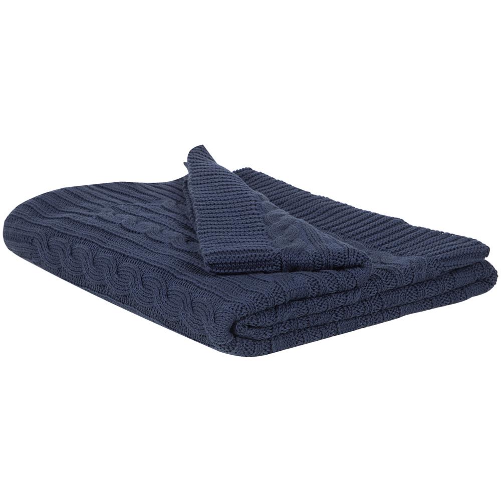 Beliani - Coperta Blu Scuro 110 X 180 Cm Anamur - ePRICE