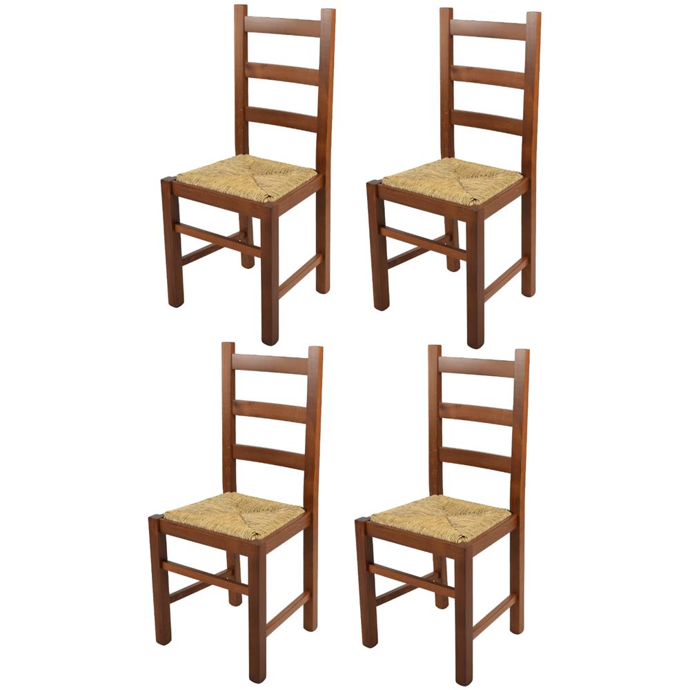 T M C S - Tommychairs - Set 4 Sedie Modello Rustica Per Cucina Bar E Sala Da Pranzo, Robusta ...
