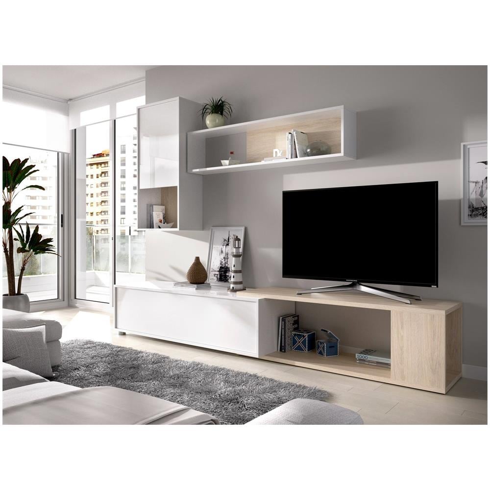 DMORA - Parete Attrezzata Denali, Set Da Soggiorno Modulare Ad Angolo ...