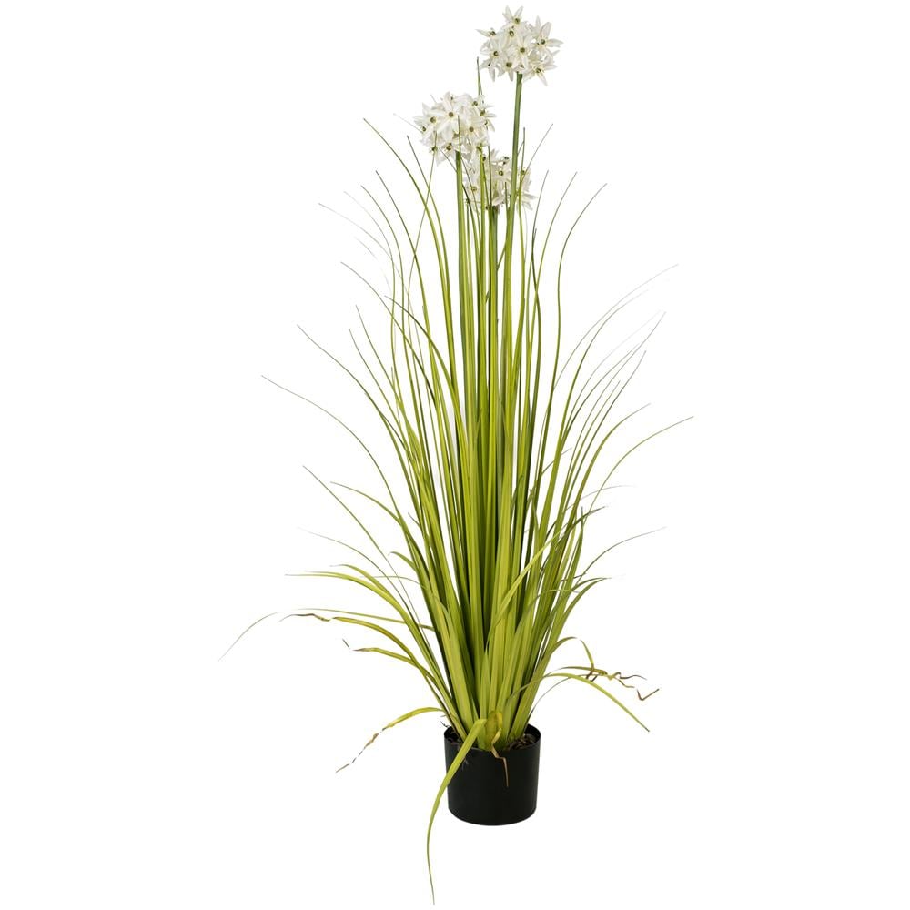 EUROPALMS - Allium Grass, Artificial Plant, White, 120 Cm - ePRICE