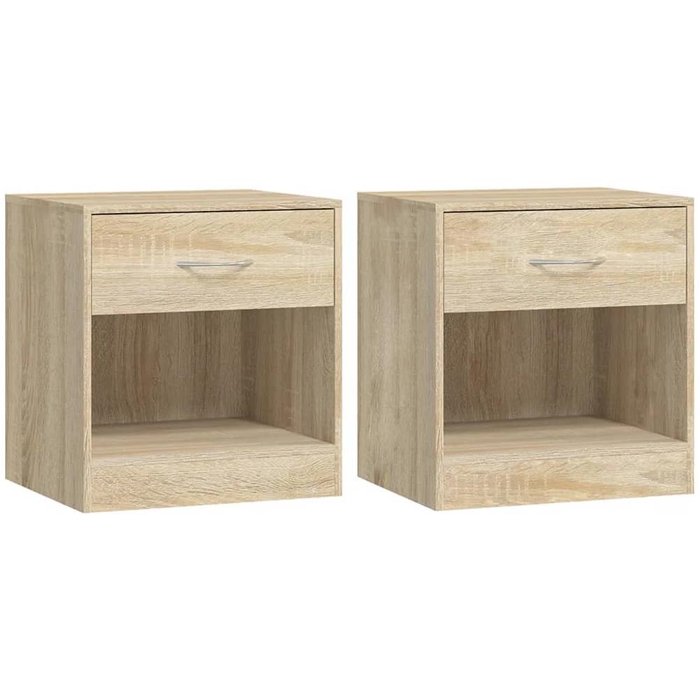 Vidaxl - Comodini 2 pz con Cassetto Colore Rovere - ePRICE