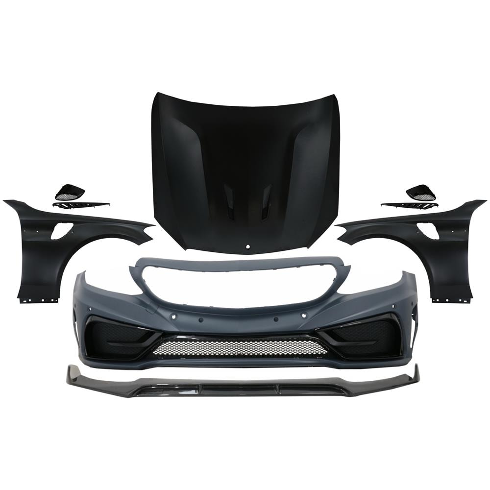 KITT - Paraurti Labbro Cappuccio Cofano Parafanghi Per Mercedes C W205 ...