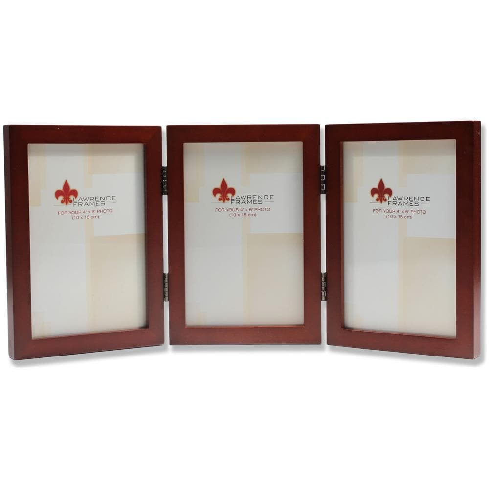 LAWRENCE FRAMES - Cornice Tripla In Legno Di Noce Incernierata ...