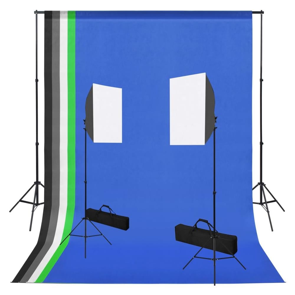 VIDAXL - Kit per Studio Fotografico con Luce Softbox e Fondali - ePRICE