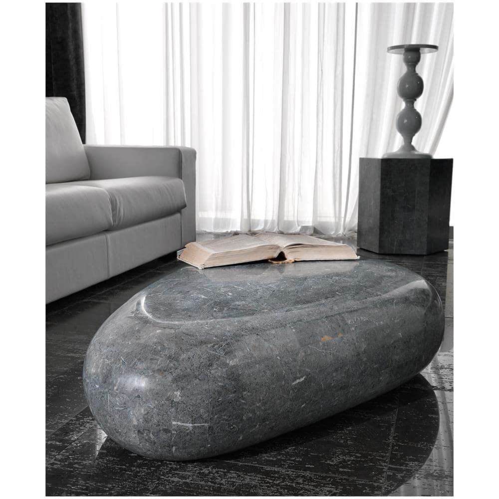 STONES - Tavolino Blocco Romboidale In Pietra Fossile Grey Stone - ePRICE