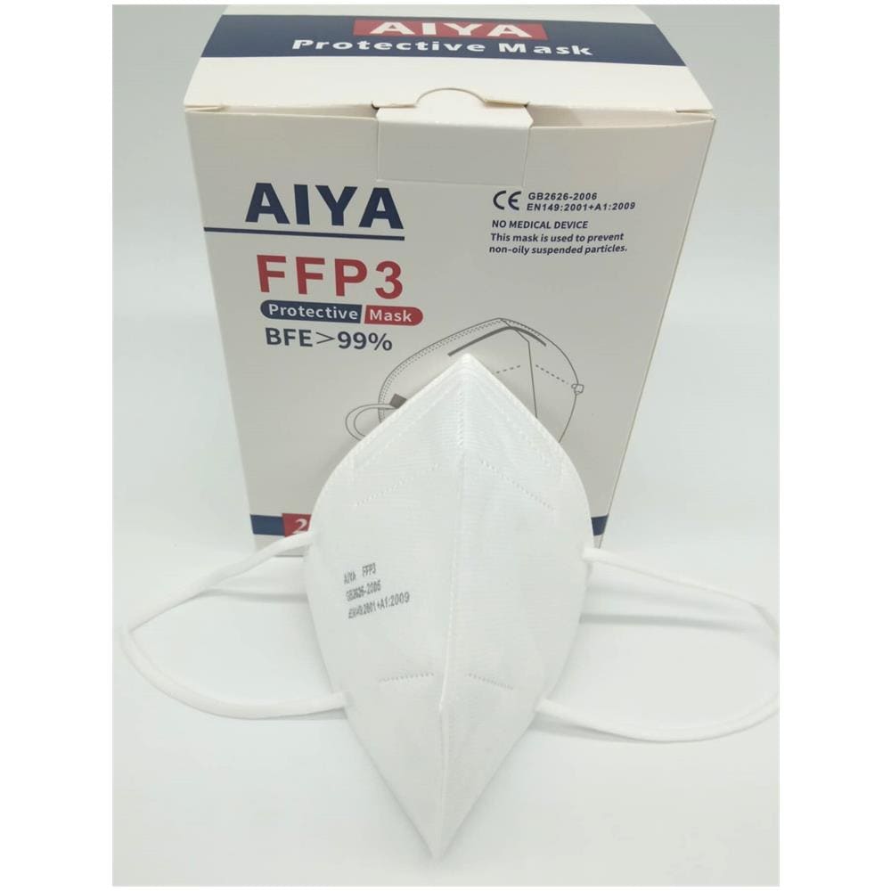 AIYA - Mascherine Ffp3 Aiya Bfe> 99% - Certificate Ce- Imbustate Singolarmente - 20 Pezzi - ePRICE