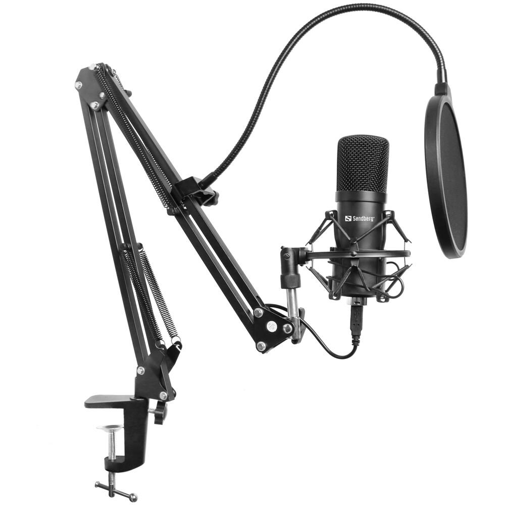 SANDBERG - Streamer USB Microphone Kit Microfono da studio Nero - ePRICE