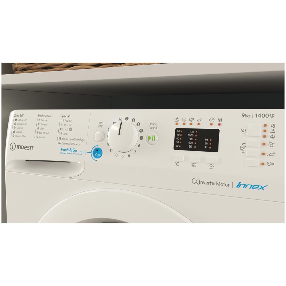 INDESIT - Lavatrice Standard BWA91486XWIT Push& Go 9 Kg Classe A Centrifuga 1400 giri - ePRICE
