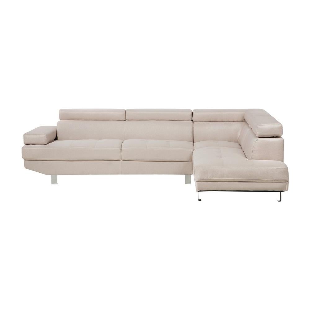 Beliani - Divano Angolare Moderno In Tessuto Beige Norrea - ePRICE