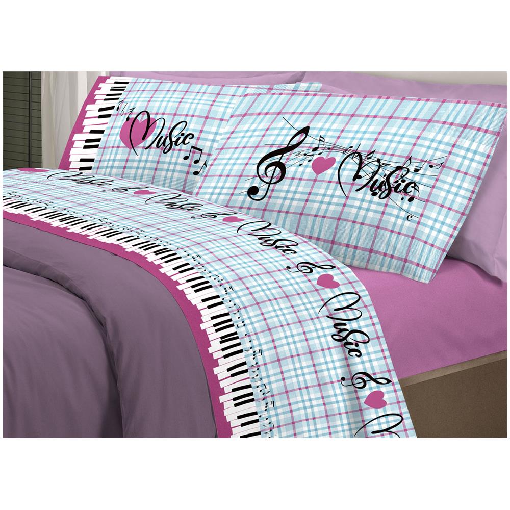 BIANCHERIAWEB - Completo Lenzuola Letto Linea Pensieri Delicati 100% ...